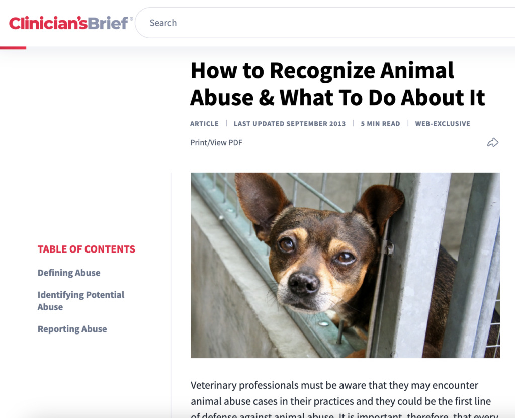 How to Recognize Animal Abuse & What To Do About It – Vincent, Aviva